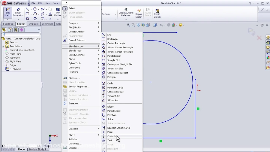 10- SolidWorks Sketch Tutorial: COPY