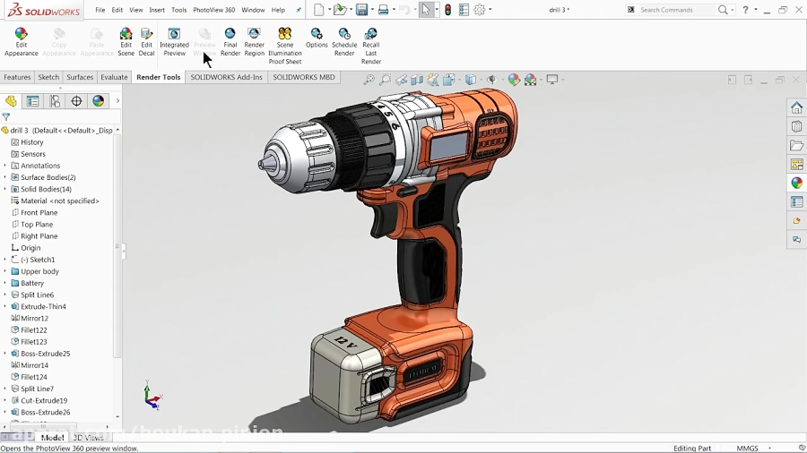 Solidworks tutorial PhotoView 360