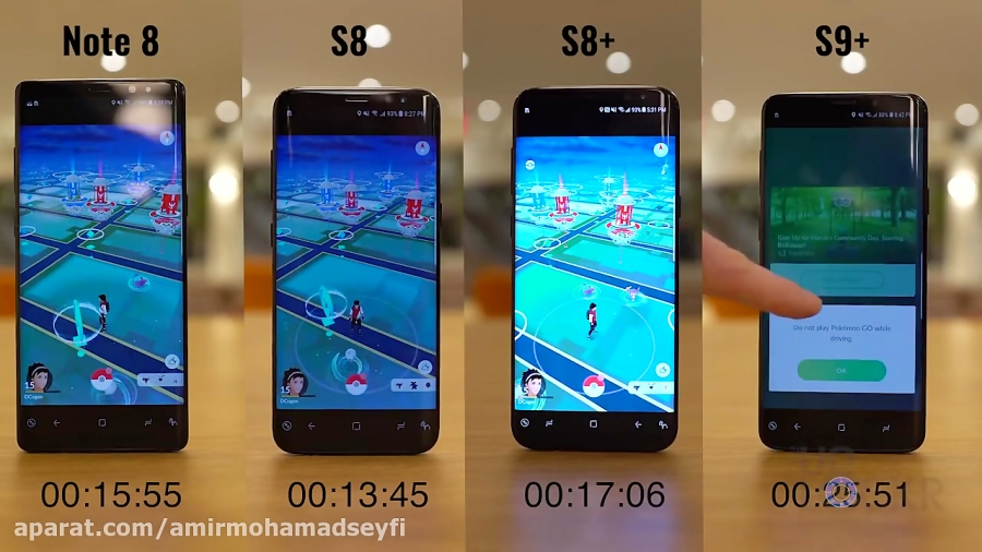 Galaxy S9 vs Note8 vs S8 vs S8 _Speed Test