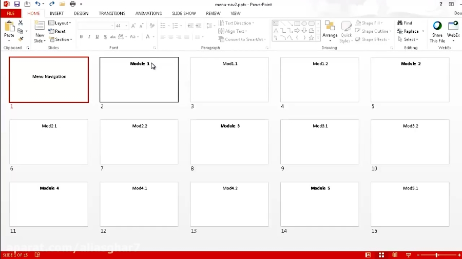 Create a Menu Navigation Bar in PowerPoint