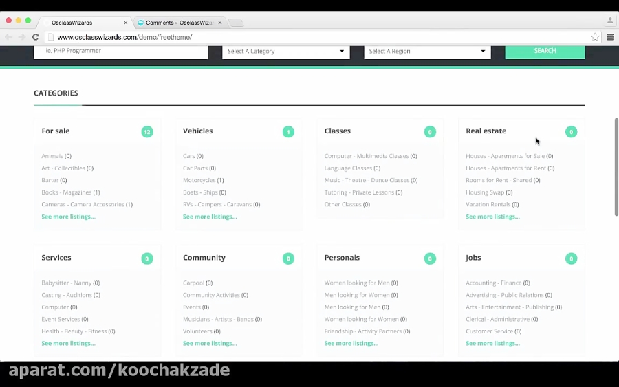 Free Responsive Osclass Theme from OsclassWizards