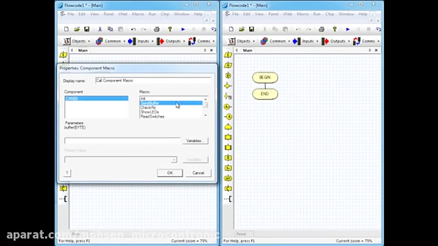 Flowcode Training video 27 Using the Vnet