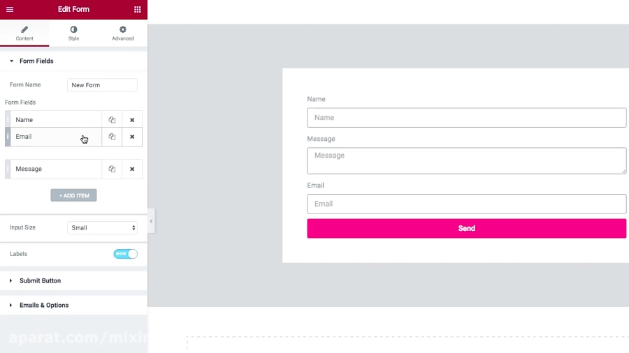 Elementor Form Widget (Part 1 - Build)