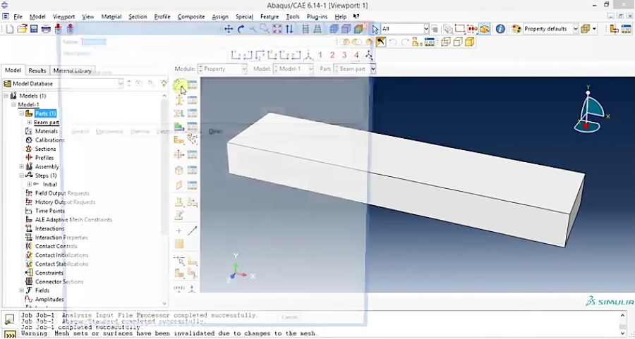 Abaqus Tutorial 1 For Beginners Static Analysis