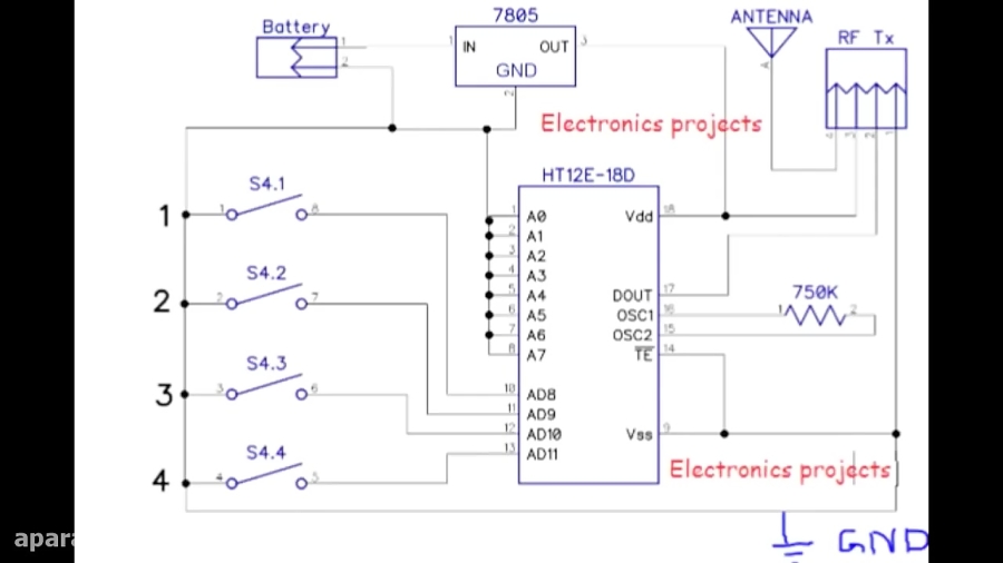 How to control direction of motor using RF transmitter and receiver ...