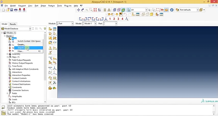 Abaqus Meshing Tutorials 3d Solid Part Meshing Using Partition
