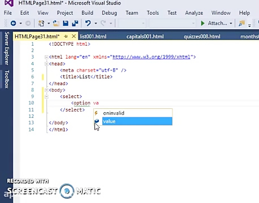 Making a simple dropdown menu using html and javascript