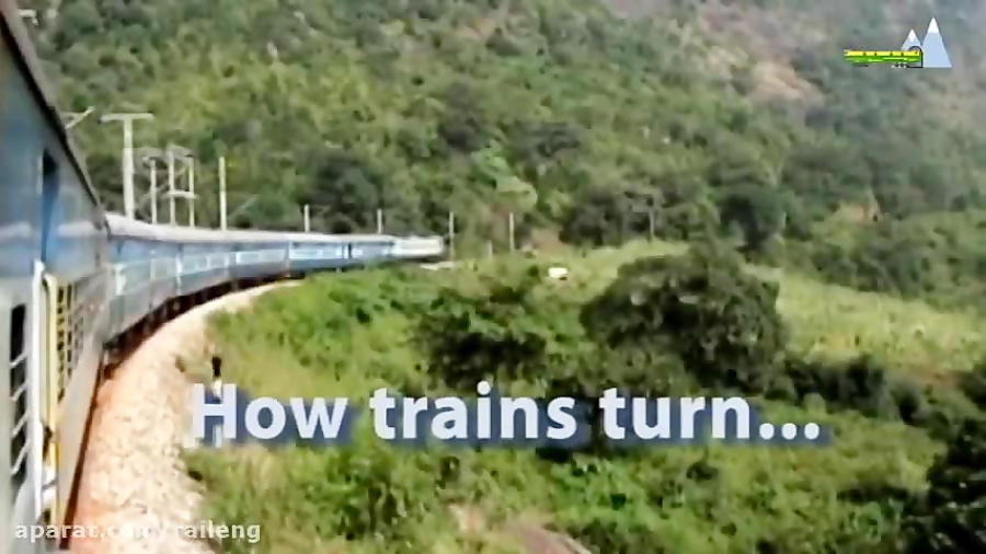 How do trains turn at a curve
