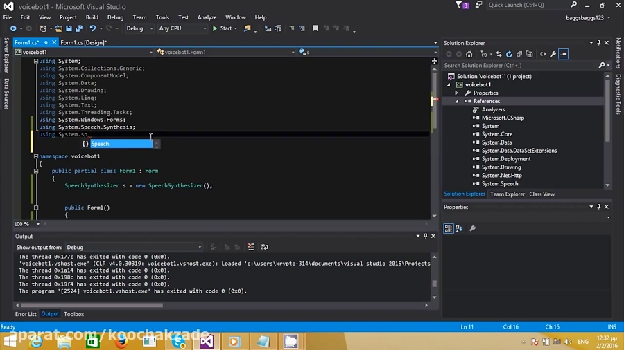 Speech Recognition with c# computer talks tutorial 2