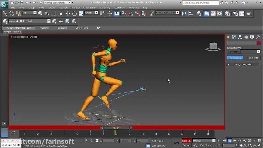 آموزش ساخت انیمیشن دویدن کاراکترهای انسانی در 3Ds Max 2