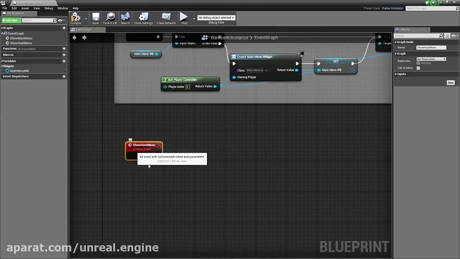 Blueprint Multiplayer: Game Instance | 03 | v4.11 Tutorial Series | Unreal Engine