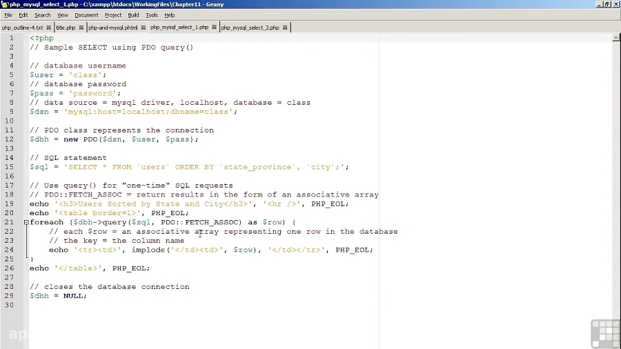 PHP and MySQL Tutorial | Reading Data From A Table
