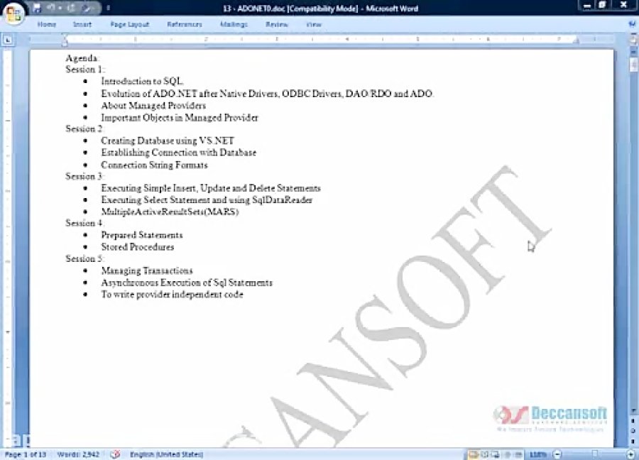 Introduction of ADO.NET with SQL Server | ASP.Net Videos Tutorial for Beginners