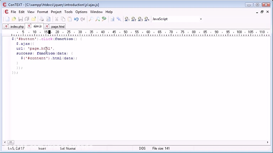 jQuery Tutorial - 102 - AJAX Send Data