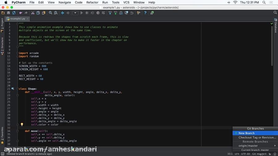 PyCharm In-Depth VCS #3: Branching and Merging