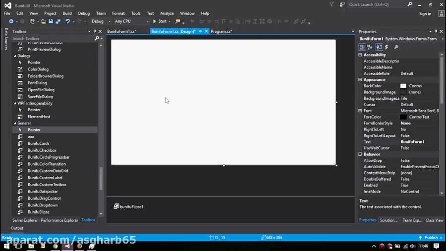 Bunifu UI .Net Framework Tutorial 1