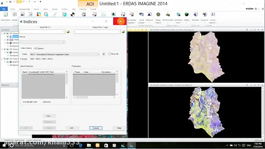 Data Collection Layer Stacking Histogram Equalization And Ndvi Calculation In Erdas Imagine