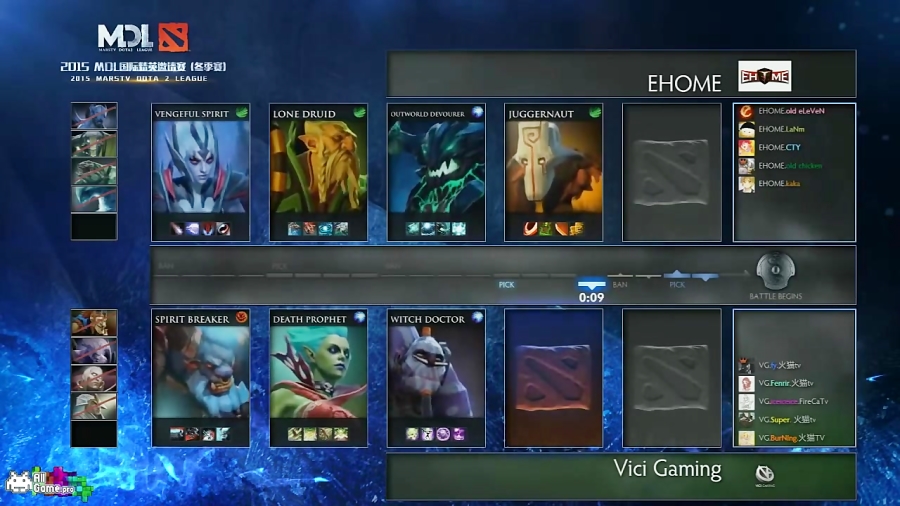 بازی اول نیمه نهایی - VG vs EHOME