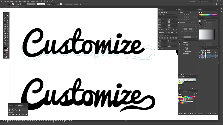 How to Customize Fonts in Adobe Illustrator Tutorial