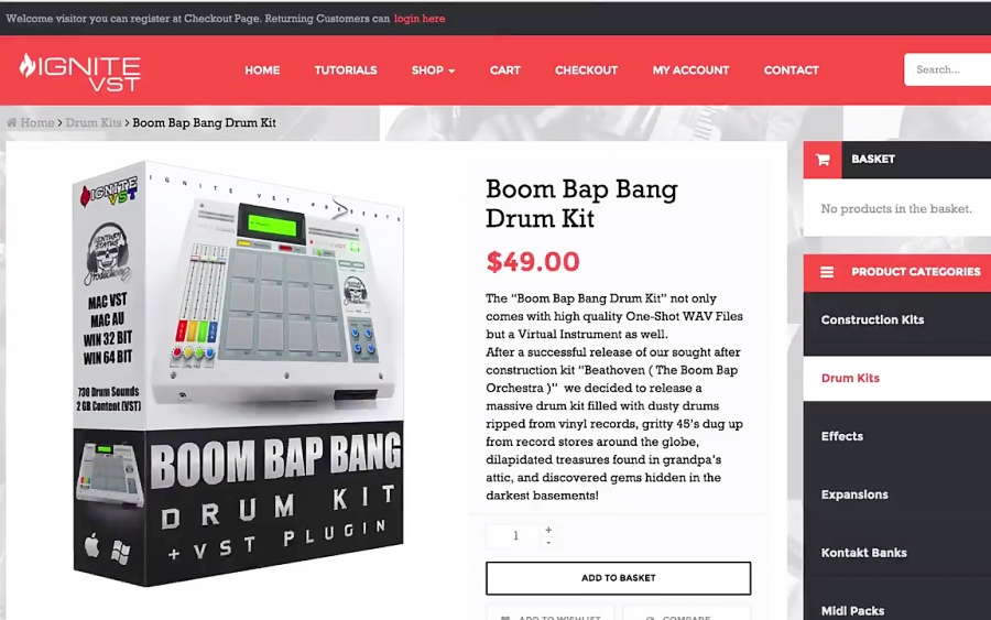 Démo SB - Ignite VST Boom Bap Bang