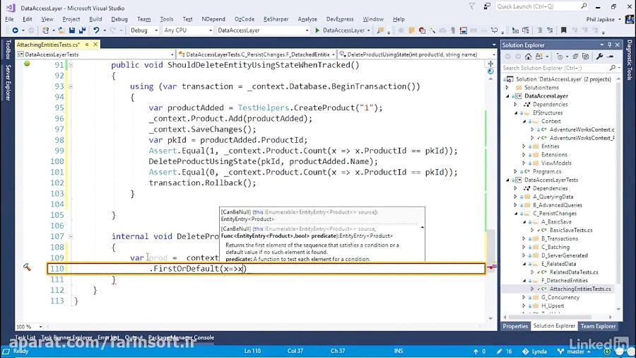فیلم آموزش دوره پیشرفته Entity Framework Core
