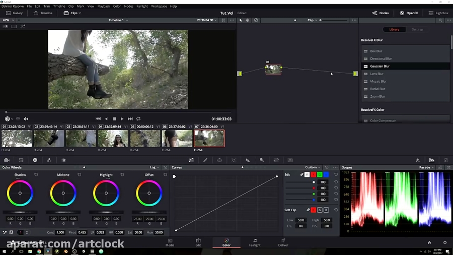 Learn Davinci Resolve 14 Basics - Part 3 (The Color Tab)