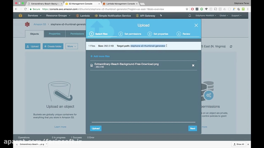 آموزش کدنویسی AWS lambda