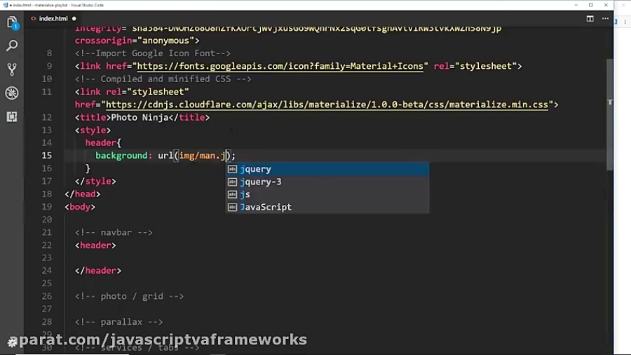 Materialize Tutorial #17 - Creating the Header