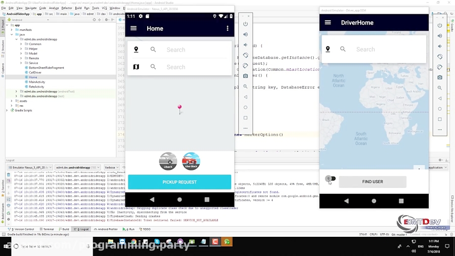 Android Uber Clone - Part 36 Fix No Driver Near You error