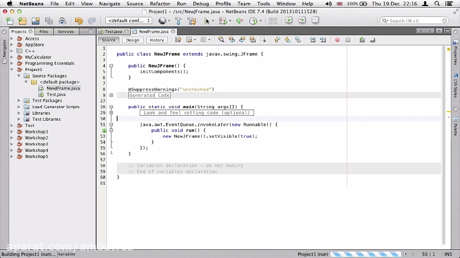 ۴۴- گرافیک و JFrame در جاوا Java