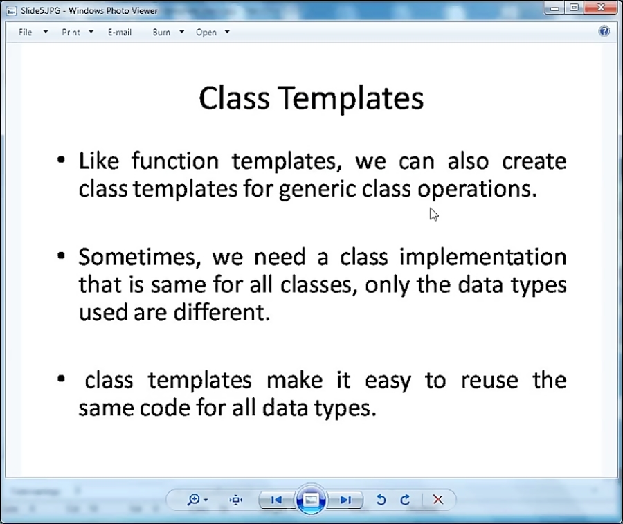 Class Template In C Part 3
