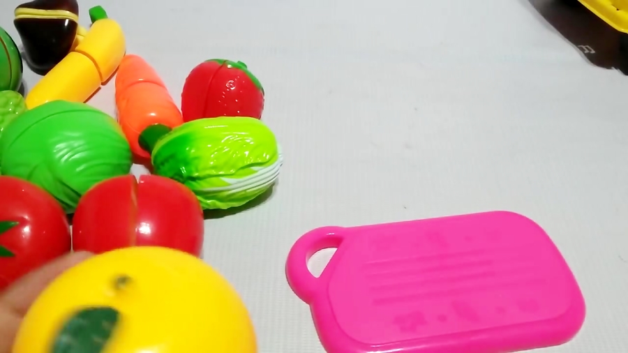 Learn Names of Fruits and Vegetables with Toy Velcro