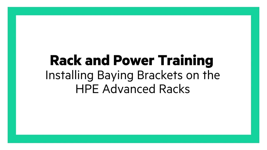 Installing Baying Brackets on HPE Racks