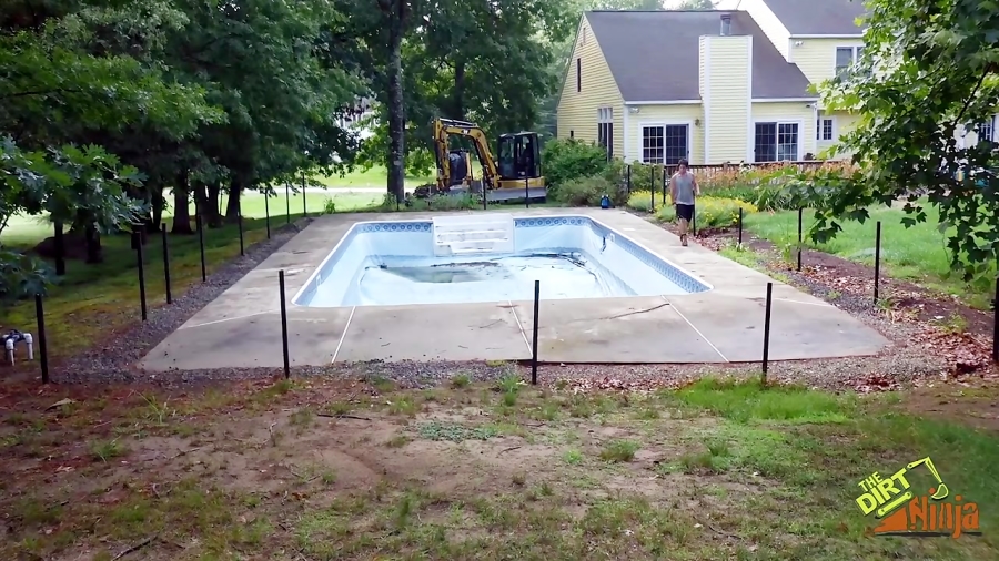 In Ground Swimming Pool Demolition Time Lapse