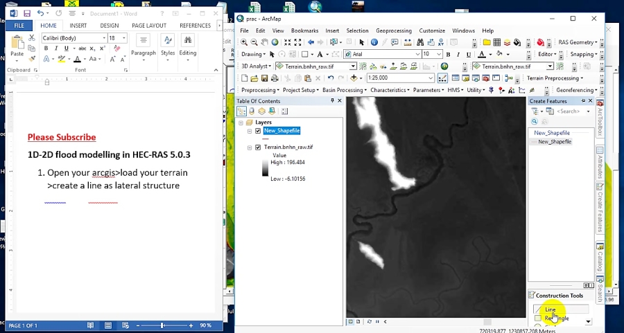 1D-2D HEC-RAS tutorial