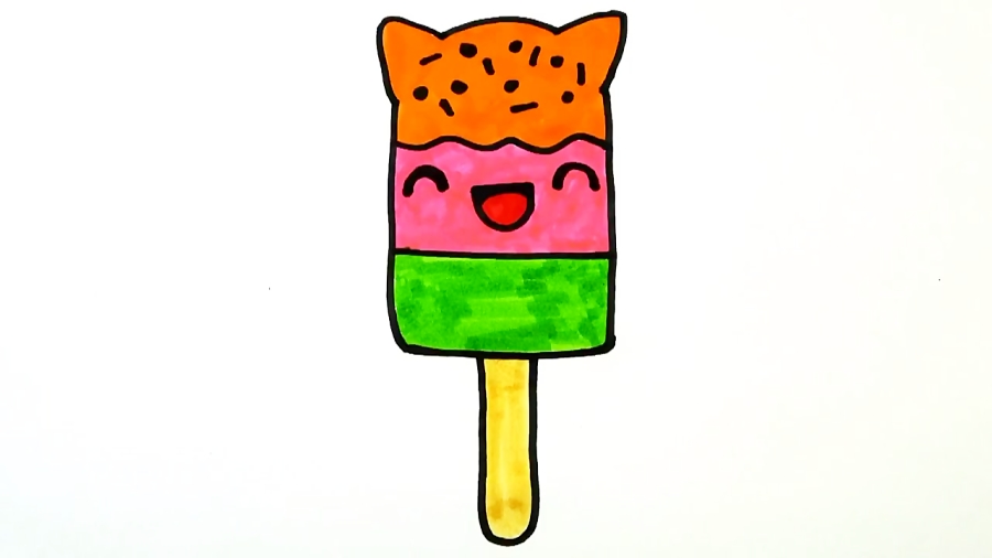 How to Draw a Cute Cat Ice Cream | HDE
