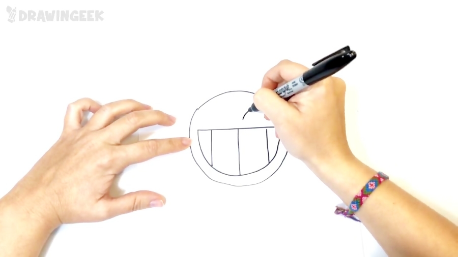 How to draw a Smiling Face Step by Step | Easy drawings