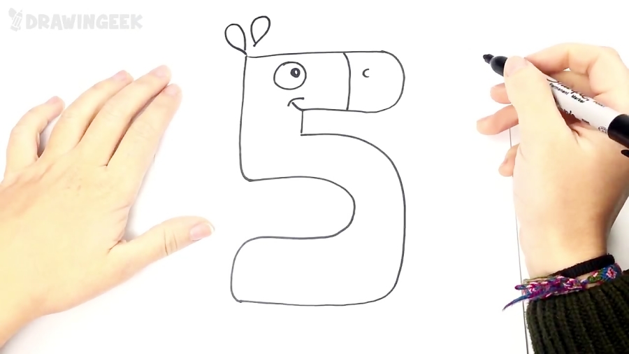 Learning Numbers | How to draw Number 5