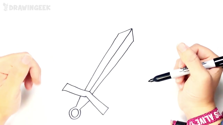 How to draw a Sword for Kids | Sword Easy Draw Tutorial