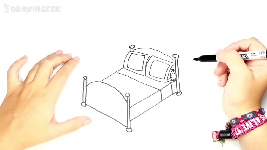 How to draw a Bed Step by Step | Bed Drawing Lesson