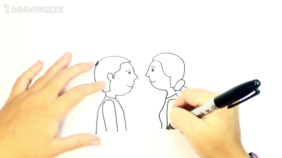 How to draw a Couple in love | Couple in love Easy Draw Tutorial
