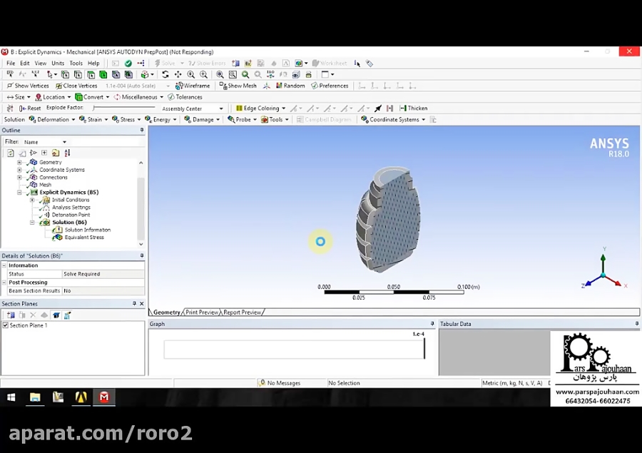 Tutorial Explicit Dynamics in Ansys 18 - Explosion grenade