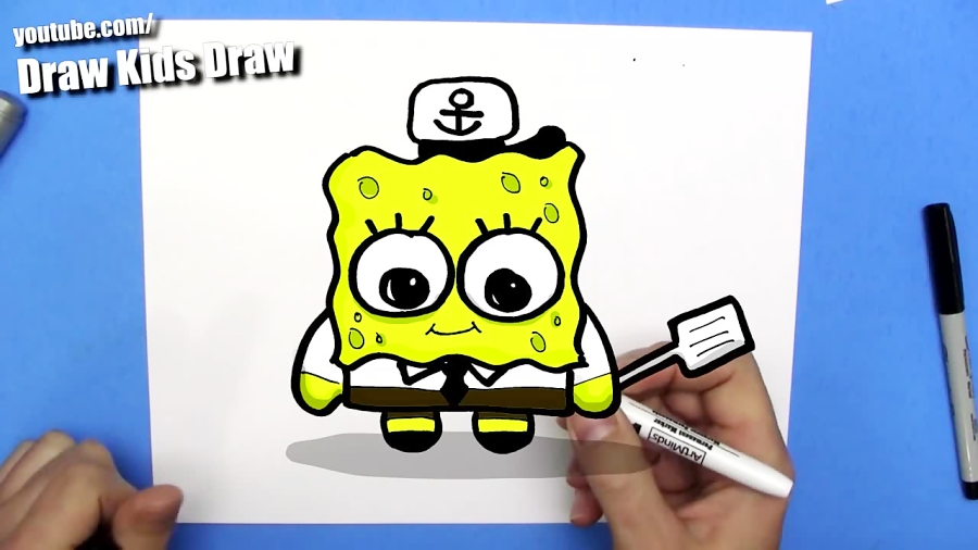 How To Draw A Cute Cartoon Spongebob Easy Chibi Step By Step Kawaii Bilarasa