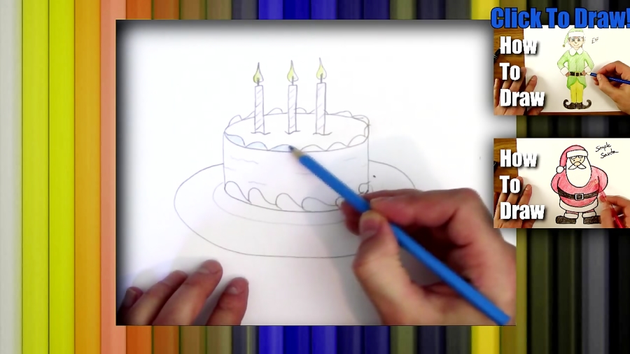 How To Draw a Birthday Cake
