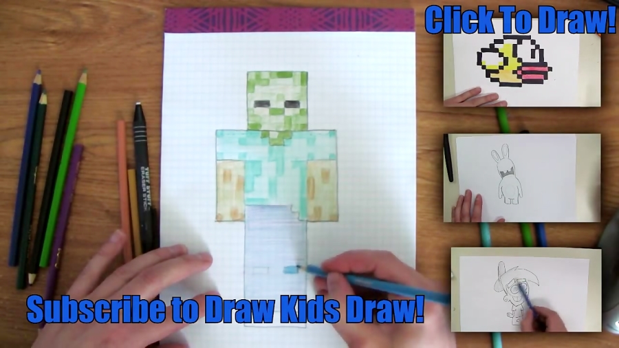 How To Draw A Minecraft Zombie