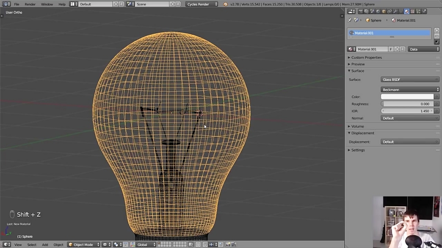 Beginner Blender Modelling Tutorial - Lightbulb Part 2 of 2