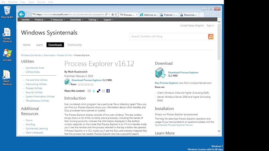 Scan for Malware Using Process Explorer and Virus Total