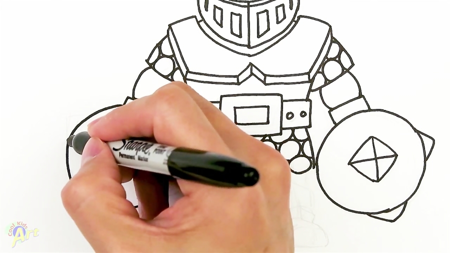 How to Draw the Mega Knight | Clash Royale