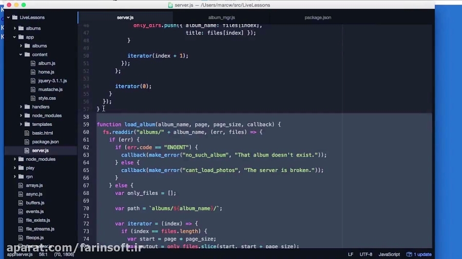 فیلم یادگیری Node.js