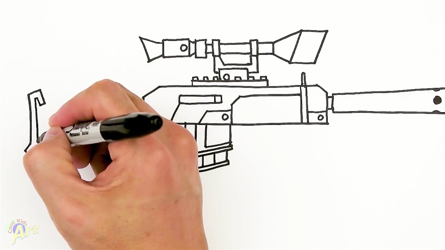 How to Draw Auto Sniper Rifle | Fortnite
